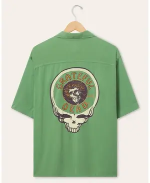 Junk Food Clothing Grateful Dead Skull Camp Shirt