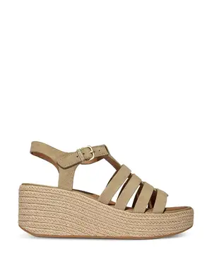Fitflop Espadrille Platform Sandals - Cappuccino