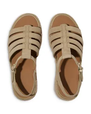 Fitflop Espadrille Platform Sandals - Cappuccino