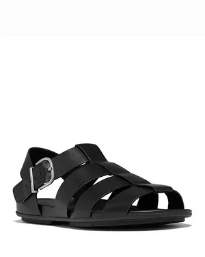 Fitflop Gracie Leather Fisherman Sandals - Black