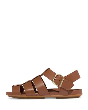 Fitflop Gracie Leather Fisherman Sandals - Deep Tan