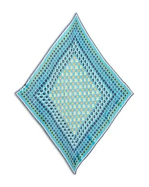 Echo Clover Pleated Diamond Scarf - Chambray
