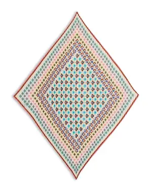 Echo Clover Pleated Diamond Scarf - Multi