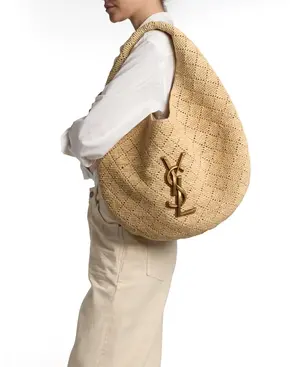 Saint Laurent Icare Hobo Bag - Natural