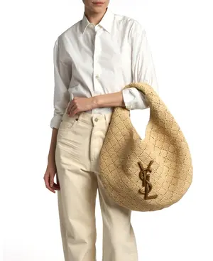 Saint Laurent Icare Hobo Bag - Natural