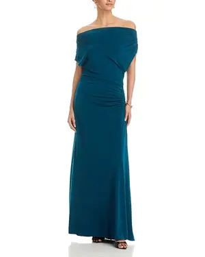 Aqua Off The Shoulder Dresses