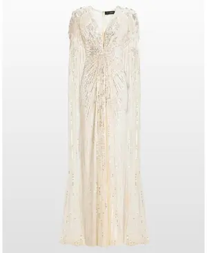 Jenny Packham Sequin-embellished Maxi Dress - Vanilla