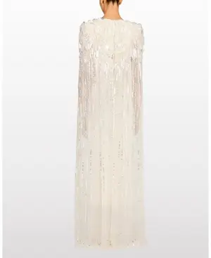 Jenny Packham Sequin-embellished Maxi Dress - Vanilla