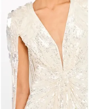 Jenny Packham Sequin-embellished Maxi Dress - Vanilla