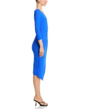 Chiara Boni La Petite Robe Asymmetrical Draped Knee-length Dress