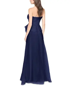 Theia Gilda Draped Rose Gown