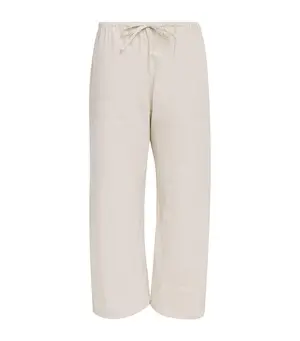 LESET Cotton Kyoto Wide-leg Trousers