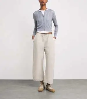LESET Cotton Kyoto Wide-leg Trousers
