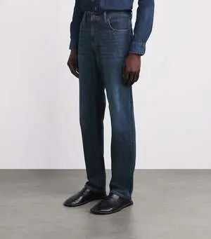 7 For All Mankind The Straight Jeans - Blue