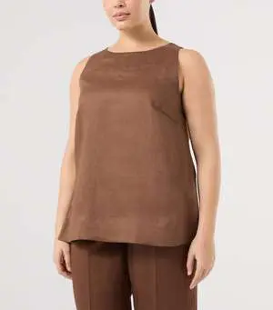 Marina Rinaldi Linen Sleeveless Blouse