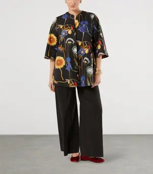 Marina Rinaldi Floral Cotton Tunic Shirt