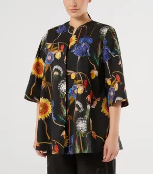 Marina Rinaldi Floral Cotton Tunic Shirt