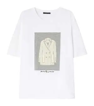 Marina Rinaldi Graphic Appliqué T-shirt - White