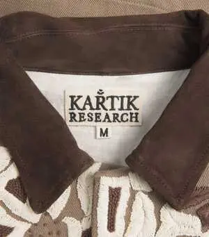 KARTIK RESEARCH Cotton-suede Embroidered Jacket