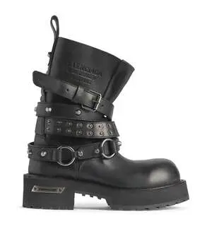 Women's Punk Style Leather Boots