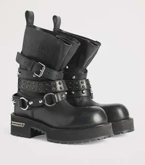 Balenciaga Calfskin Venom Biker Boots