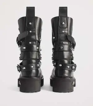 Balenciaga Calfskin Venom Biker Boots