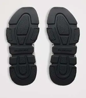 Balenciaga Rhinestone-embellished Speed High-top Sneakers - Black