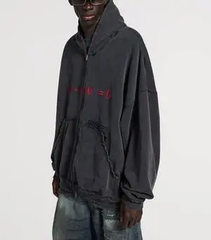 Balenciaga Cotton Dirac Formula Zip-up Hoodie