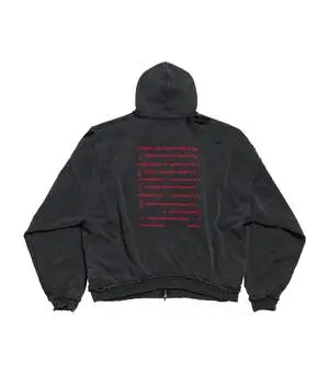 Balenciaga Cotton Dirac Formula Zip-up Hoodie