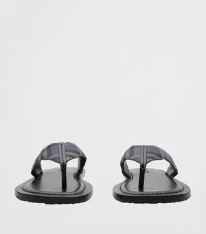 Burberry Pavilion Check Sandals - Blue