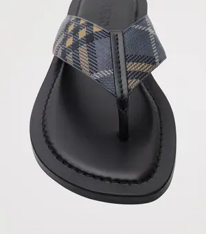 Burberry Pavilion Check Sandals - Blue