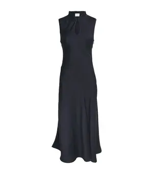 Claudie Pierlot Satin Maxi Dress - Blue | Editorialist