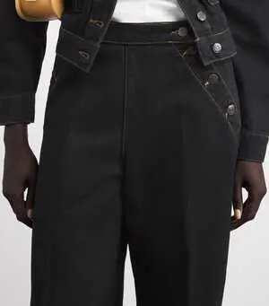 Claudie Pierlot Sailor Wide-leg Jeans - Black