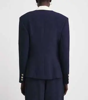 Claudie Pierlot V-neck Tailored Jacket - Blue
