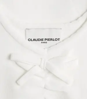Claudie Pierlot Knit Tank Top With Bow Detail