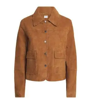 Claudie Pierlot Suede Shirt Jacket - Brown