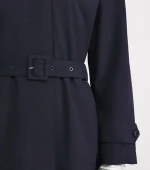 Maje Rhinestone-studded Trench Coat - Blue