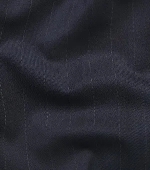 Maje Wool-blend Pinstripe Wide-leg Trousers - Blue