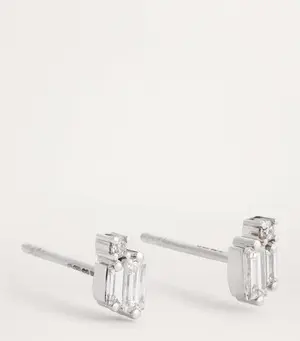 SUZANNE KALAN Gold And Diamond Bold Burst Stud Earrings