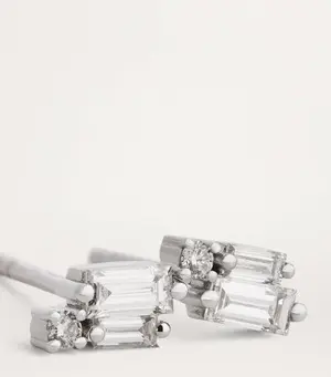 SUZANNE KALAN Gold And Diamond Bold Burst Stud Earrings