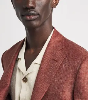 Corneliani Virgin Wool-silk-linen Blazer - Red