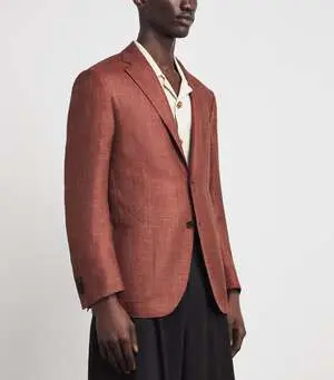 Corneliani Virgin Wool-silk-linen Blazer - Red