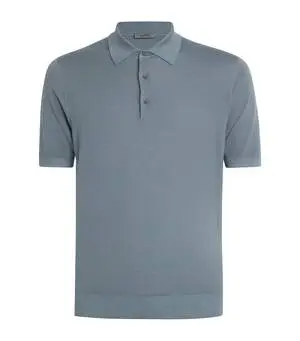 Corneliani Virgin Wool Polo Shirt - Green