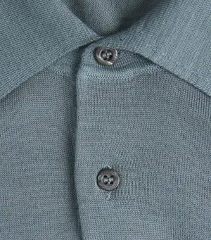 Corneliani Virgin Wool Polo Shirt - Green