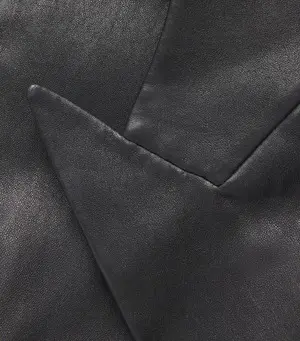 FRAME Leather Peak Lapel Blazer