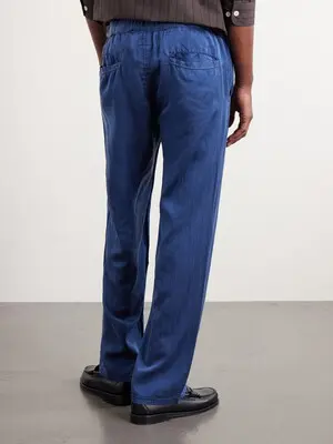 REMI RELIEF Straight-leg Silk And Cotton-blend Trousers