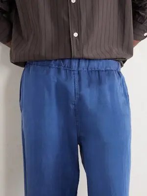 REMI RELIEF Straight-leg Silk And Cotton-blend Trousers