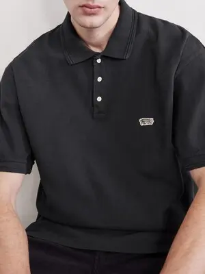 Visvim Mondo Logo-embroidered Cotton-piqué Polo Shirt