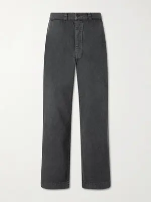 REMI RELIEF Straight-leg Cotton-twill Trousers