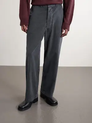 REMI RELIEF Straight-leg Cotton-twill Trousers